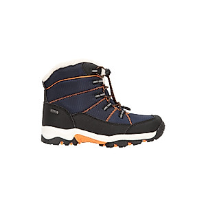 Mountain Warehouse Comet Kids Waterproof Snowboots -Warm Winter Shoes Navy Kids Shoe Size 13 US