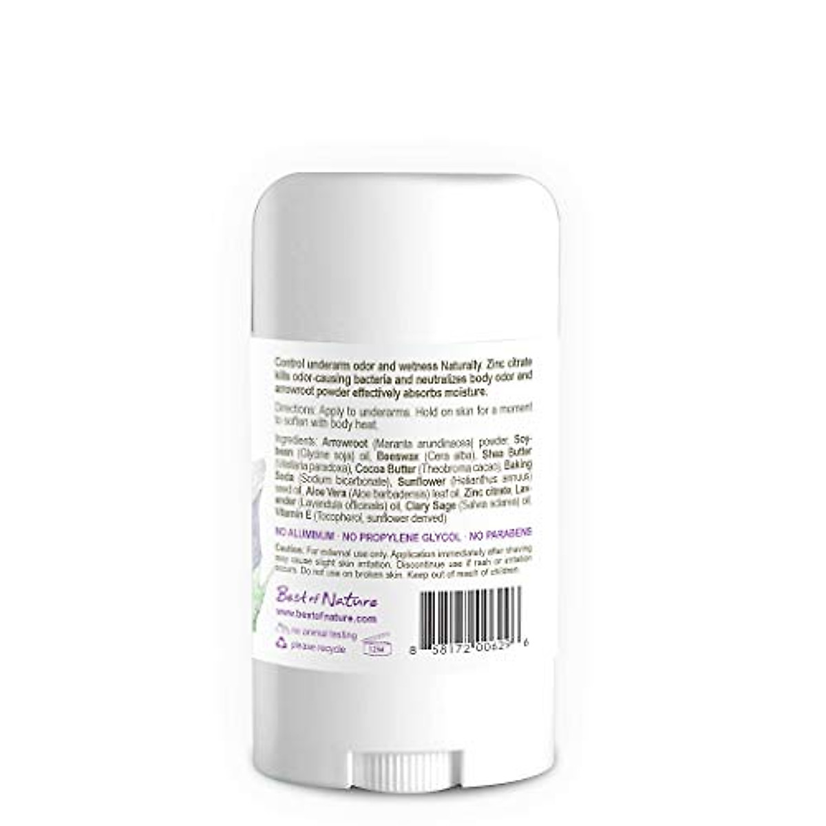 Best of Nature's All Natural Long Lasting Deodorant - Lavender Breeze