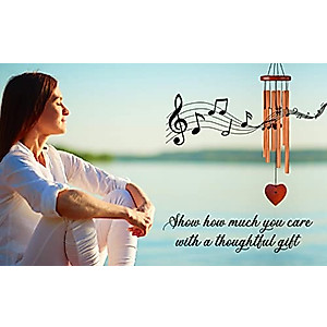 SkylaRose Memorial Wind Chimes - Sympathy Gifts, Memorial & Bereavement Gifts for Loss of Loved One Condolence Gift Remembrance & in Memory of Loved One Wind Chimes for Outside Decor, 32", Rose Gold