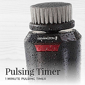 Remington Reveal Men's Compact Facial Cleansing Brush with Pre Shave and Charcoal Heads (FC1500B)