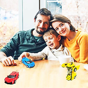 FQDVM Transformers Robot Car 2 in 1 Best Toys for 3 4 5 6 7 8 Year Old Kids， Christmas Birthday Gifts for 3-12 Year Old Boys Girls(Red)