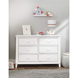 Sorelle Furniture Berkley Baby Dresser – Dresser for Nursery, Kids Bedroom Furniture, Dresser Drawers, Nightstand for Child’s Room with Drawers, Nursery Furniture for Infant-White