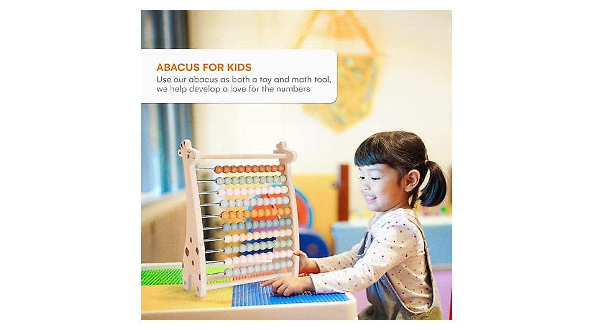 Abacus for Kids - Fun Wooden Math Counting Toy