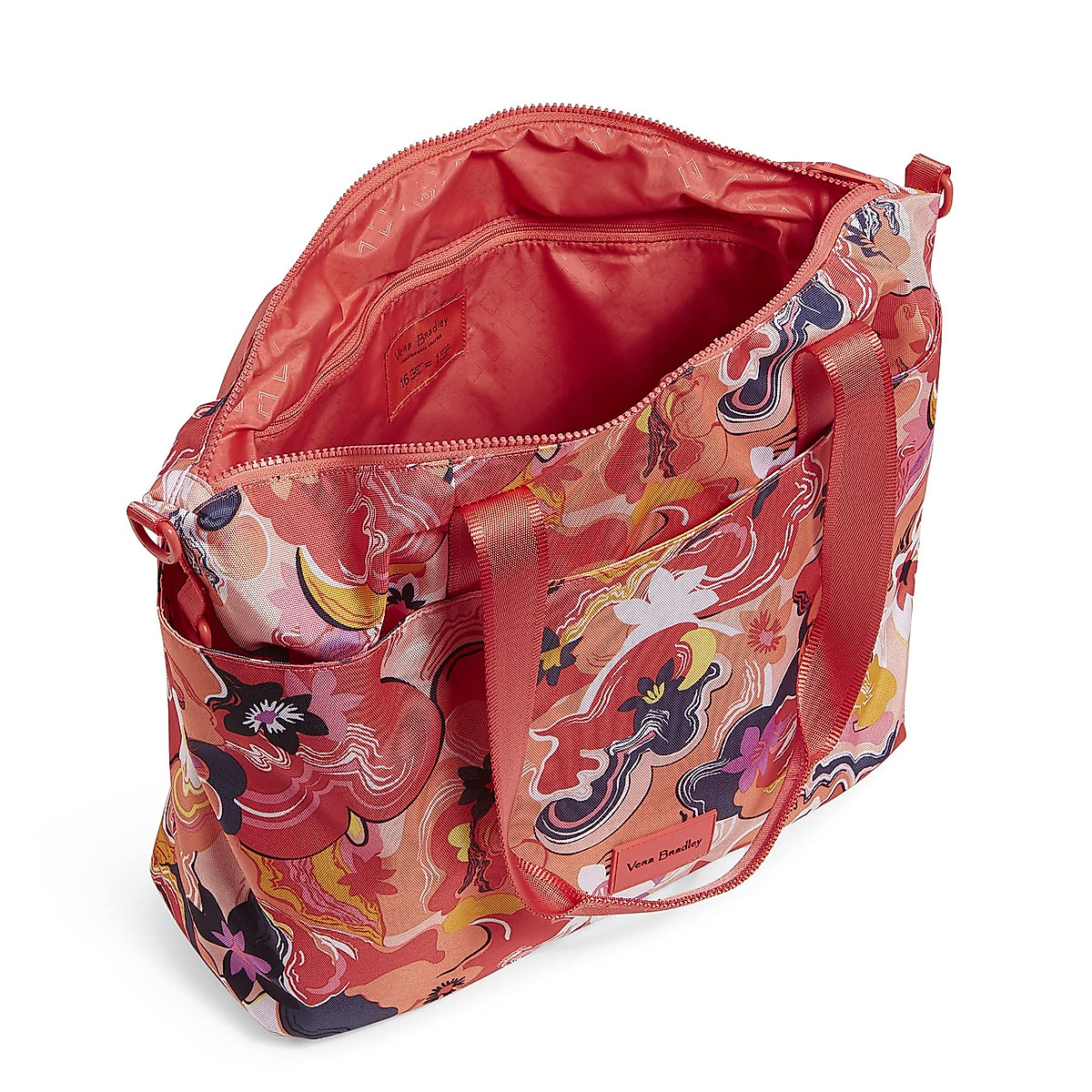 Vera Bradley Women's Recycled Lighten Up Reactive Tote Bag, Rosa Agate, One Size