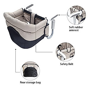 Hook On High Chair, Clip on High Chair for Babies and Toddlers, Portable & Foldable Table High Chair for Home and Travel, Portable Baby Chair for Eating(Navy Blue)