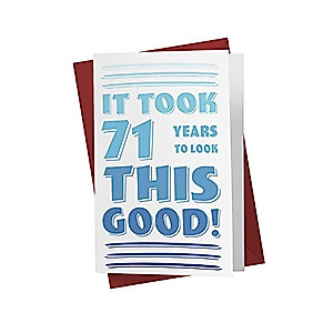 71st Birthday Card for Him Her - 71st Anniversary Card for Dad Mom - 71 Years Old Birthday Card for Brother Sister Friend - Happy 71st Birthday Card for Men Women | Karto – to Look This Good