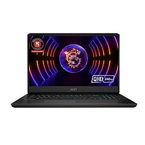 MSI Vector GP77 Laptop: Intel Core i9-13900H, GeForce RTX 4070, 17.3" QHD 240Hz 3ms, 64GB DDR5, 4TB NVMe SSD, USB 3.2 Gen2 Type C w/DP, Vapor Chamber Cooler, Win 11 Home: Cosmo Gray