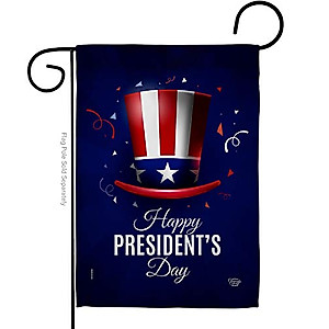 Ornament Collection Happy President's Day Garden Flag Star and Stripes Patriotism Independence Memorial United State American House Decoration Banner Small Yard Gift Double-Sided, Made in USA