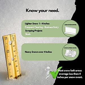 Easy Doze-It 36" SnoPusher | Ergonomic Push Plow Shovel with 2 Handle Grips | Best Industrial Wide Snow Shovel for Walk, Sidewalk & Drive| Made in USA by Vertex Products | Model EX920.36