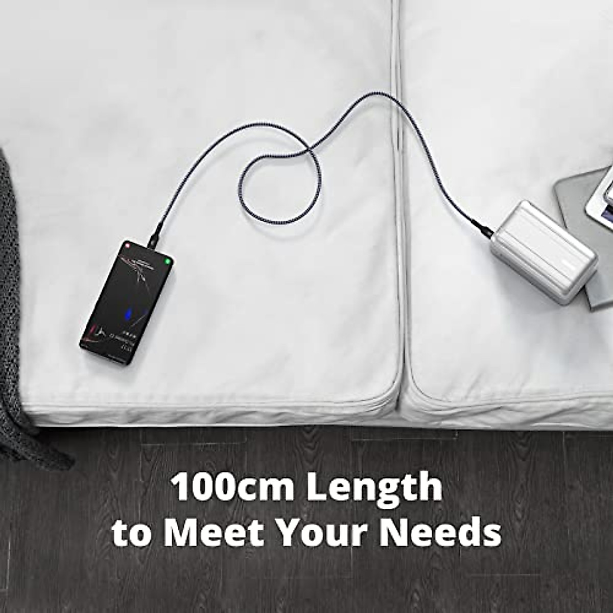 Zendure USB C to USB C Cable 100W PD Fast Charge Ultra Strong Durable Data Transfer Type C Charging Cable for Galaxy S20, iPad Mini 6, iPad Air 4, MacBook Pro 2021, Switch, Pixel, LG, 100cm, Black