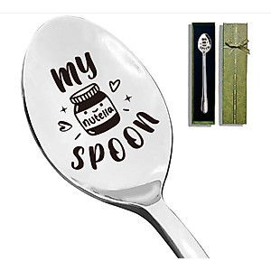 My Nutella Spoon Stainless Steel Spoon, Dessert Cake Nutella Spoon, Gifts for Women, Men, Nutella Lovers, Birthday Christmas Thanksgiving Graduation Housewarming Gifts, Unique Idea Gift