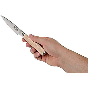 Shun Cutlery Classic Blonde Paring Knife 3.5", Small, Nimble Cooking Knife For Peeling, Coring, Trimming And More, Precise Cutting Knife, Handcrafted Japanese Kitchen Knife