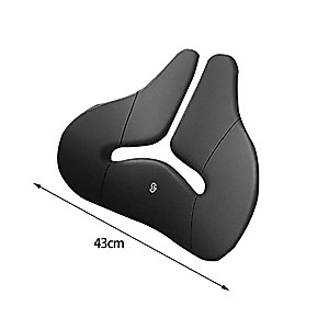 shamjina Ergonomic Seat Back Cushion , Comfortable Travel Soft Office Chair Cushion Back Rest Breathable Pad Car for Computer Desk Chair , Black