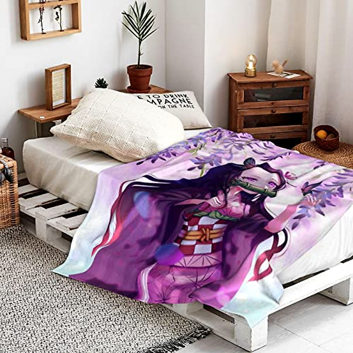 Anime Blanket Merch Ultra Soft Flannel Throw Blanket Warm Cozy Blanket Gifts for Kids Adults 60"X50"