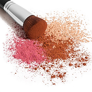 BEST ROUND KABUKI MAKEUP BRUSH for Liquid, Cream Mineral, & Powder Foundation & Face Cosmetics - Prime Quality Design - Carrying Case & E-Book Included