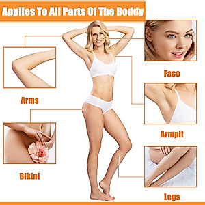 Blulu 400 Wax Strips Non Woven Wax Paper Strips for All Skin Types Facial and Body Hair Removal Waxing Strips Epilating for Leg, Chest, Back, Intimate Area And Face 10 x 3.8 cm(White)