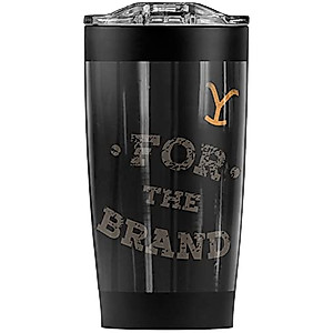 Logovision Yellowstone OFFICIAL Yellowstone For The Brand Stainless Steel 20 oz Travel Tumbler, Vacuum Insulated & Double Wall with Leakproof Sliding Lid