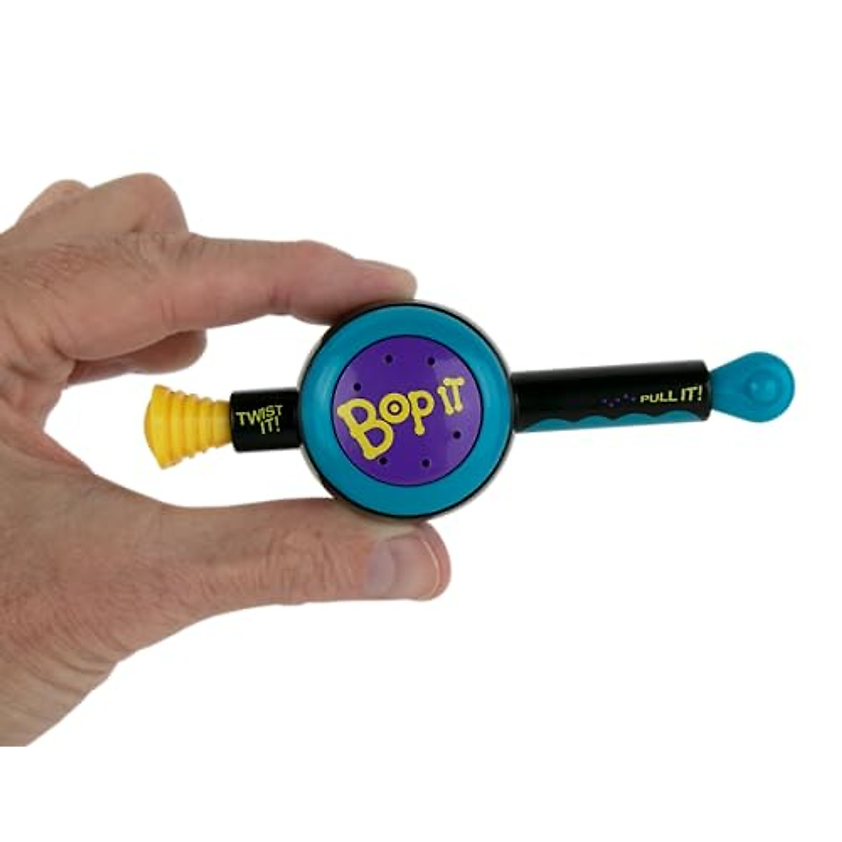 World's Smallest Bop It! The Classic Game of Bop It, Twist It, Pull It in Miniature Size. Travel Electronic Game. Play Solo or with Multiple Players