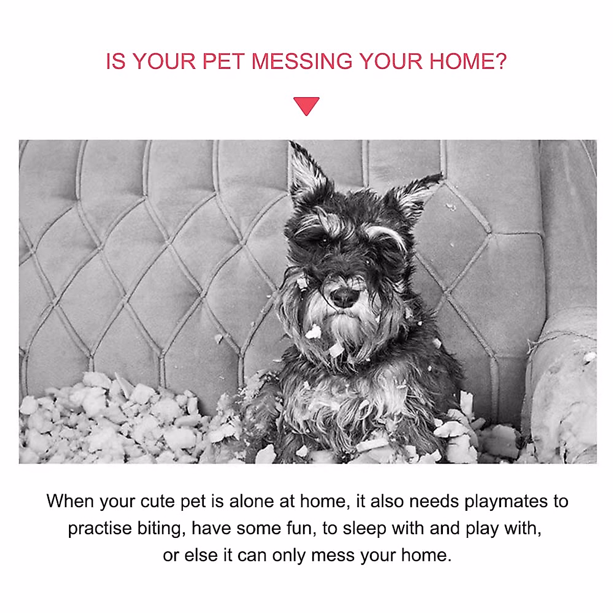 Q.Y.HOME Stuffing Squeaky Plush Dog Toy Chew Speak Toy (Duck)