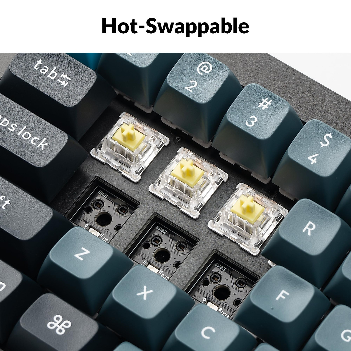 Keychron Q2 Pro Full Metal RGB QMK/VIA Wireless Bluetooth Custom Mechanical Keyboard, Programmable Knob KSA Double-Shot PBT Keycaps, Hot-Swappable K Pro Banana Switches for Mac Windows Linux - Black