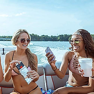 PHOOZY Apollo Series Thermal Phone Case - Insulated, Ultra-Slim Pouch Protects Your Phone from Overheating in The Sun & Extends Battery Life. Floats in Water. AS SEEN ON Shark Tank - Silver - Large