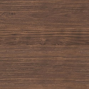 Martha Stewart Noah Home Office Parsons Desk in Walnut Wood Grain with Polished Brass Metal Frame