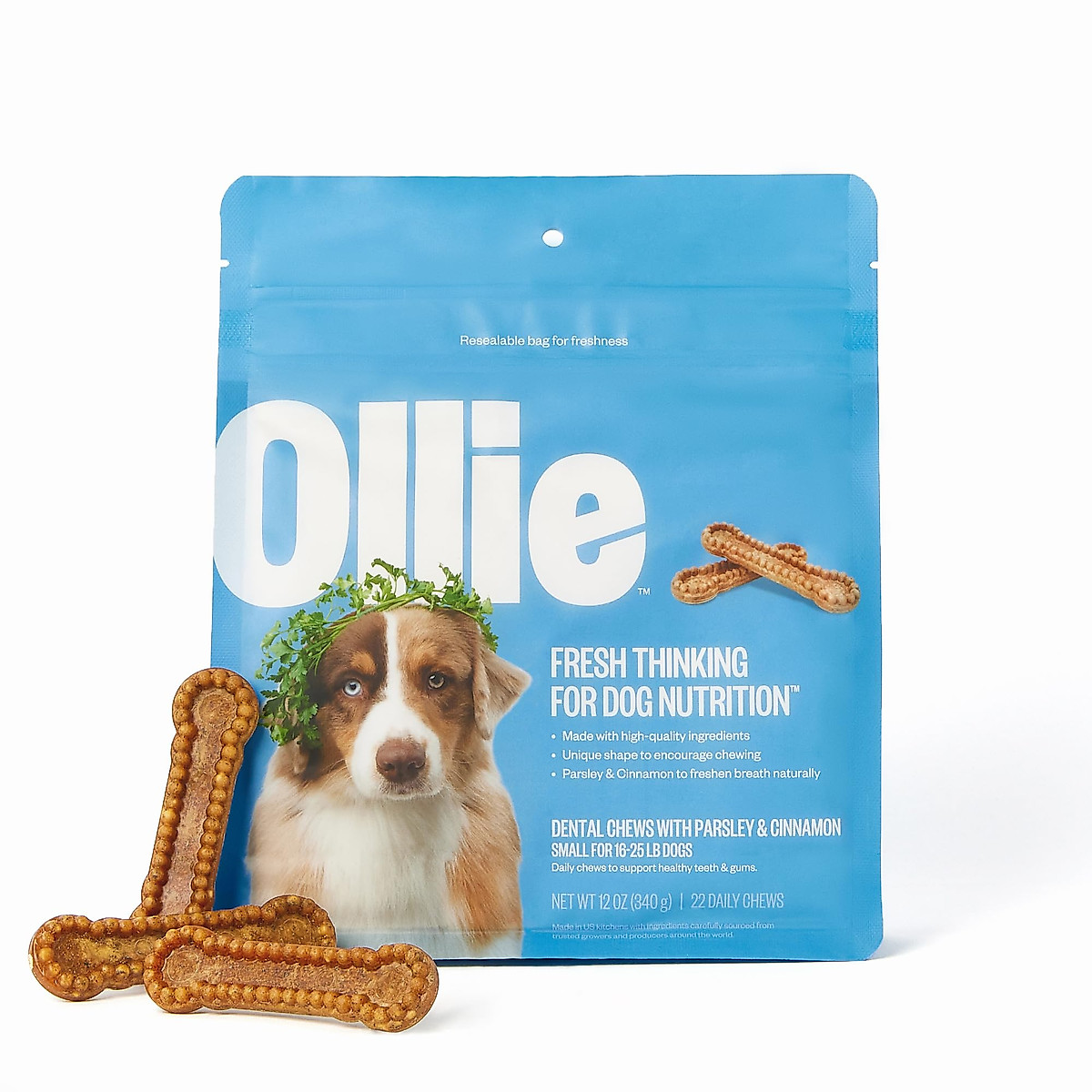 Ollie Belly Rubs Dog Probiotic Chews - Probiotics for Dogs and Ollie Dental Chews for Dogs Small - Dog Breath Treats