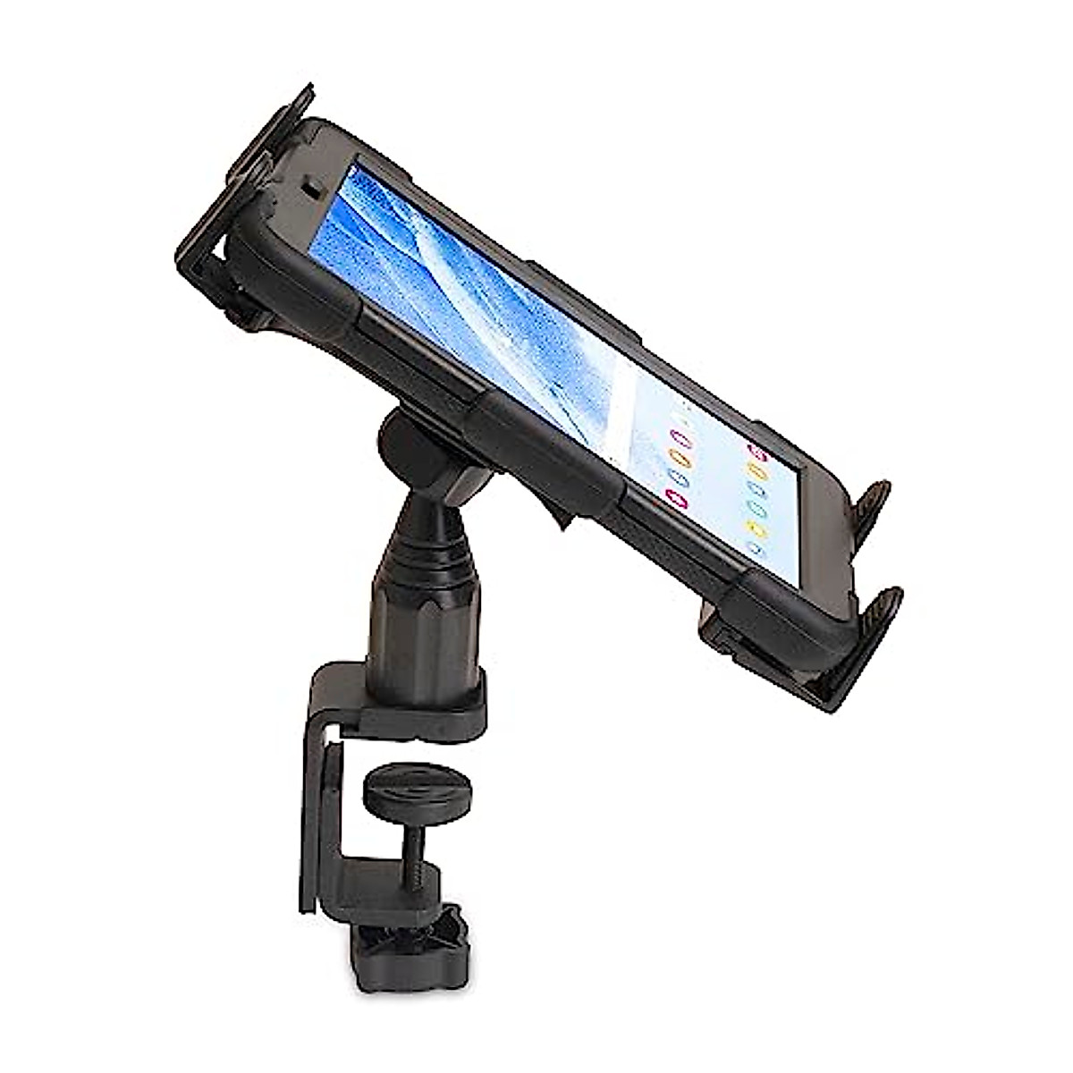 ARKON Mounts - Heavy Duty Tablet Holder with Clamp Stand | Tablet Mount for Mic Stand, Bed, Desk | 360° Adjustability | Stable and Durable iPad Stand | Fits iPad, Google, Samsung Galaxy and more