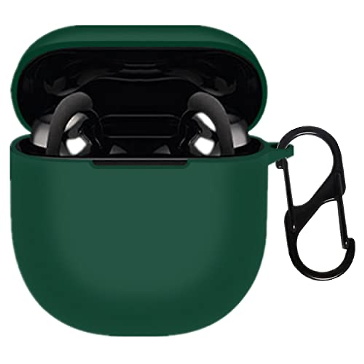 Ankersaila Case Compatible with Bose QuietComfort Earbuds II 2022,Soft Silicone Shockproof Anti-Scratch Protective Cover (Dark Green)