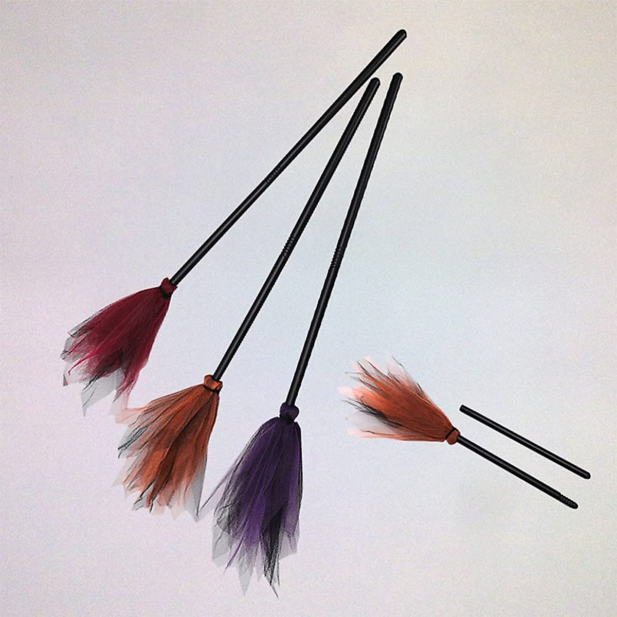 VALICLUD Halloween Witch Broom Props Kids Witch Broomstick Halloween Broomstick Witch Costume Accessories Halloween Cosplay Accessory (Random Color)