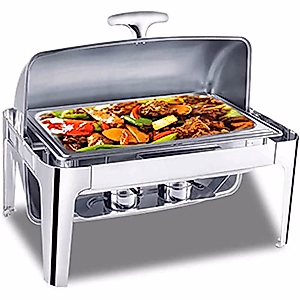 UZOURI Stainless Steel Chafing Dish, Chafing Dish Set Food Warmer Buffet, with Food Pans Fuel Holders, Food Warmer Professional Set for Catering, Buffet and Party(Size:1) (1)