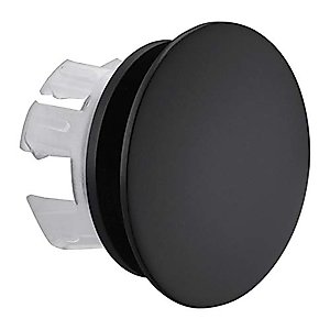 Orhemus Solid Brass Sink Overflow Cap Round Hole Cover for Bathroom Basin, Matte Black Finished