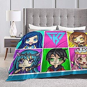 Cartoon The Krew Its-Funneh Blankets Super Soft Warm Faux Fur Throw Blanket -Ultra-Soft Micro Fleece Blanket Twin, Warm, Lightweight, Pet-Friendly, Throw For Home Bed, Sofa & Dorm