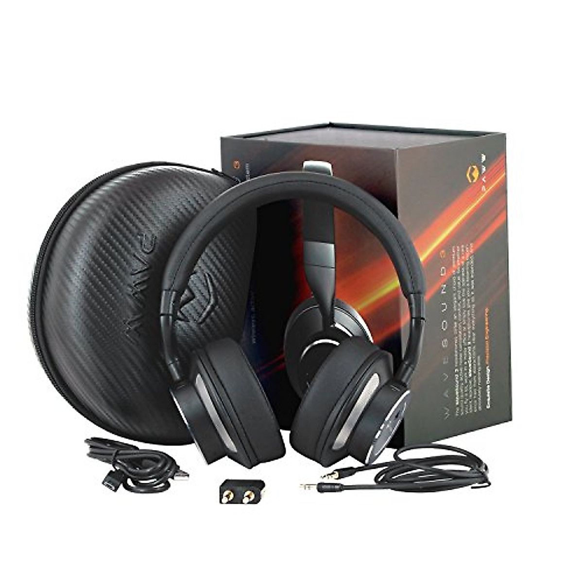 PAWW PW-2016WS03-1 WaveSound 3 Bluetooth Over-Ear Headphones with Microphone (Black)