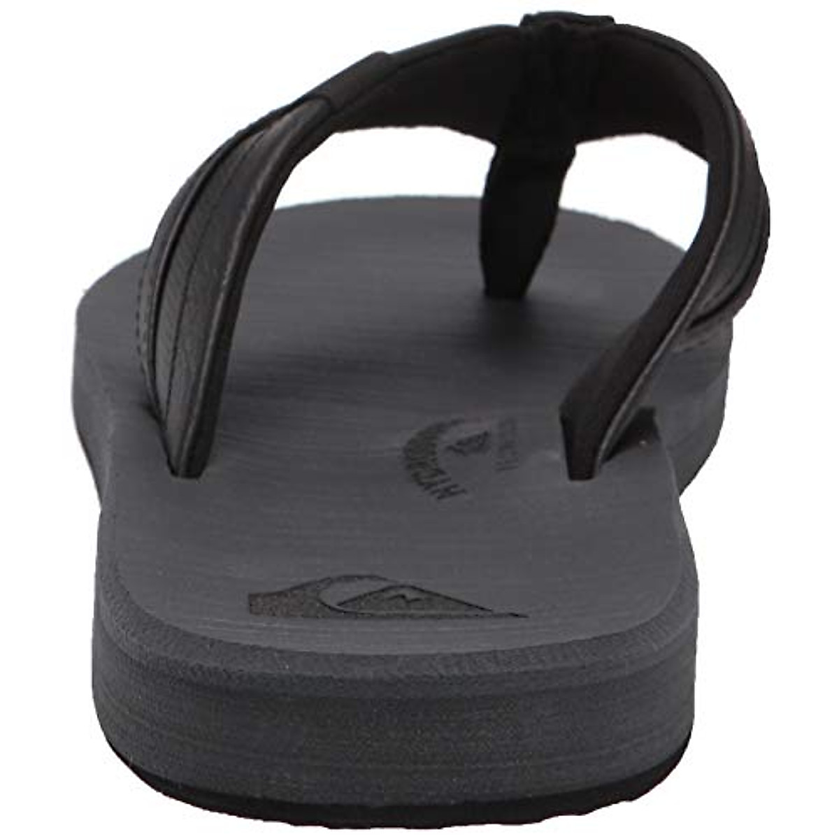 Quiksilver Men's Carver Squish Flip-Flop, Black/Grey/Black, 12(45) M US