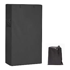 VIKKSAER Dustproof Shelf Cover, 36" W x 18" D x 72" H, Heavy Duty Waterproof Storage Shelving Cover, Steel Organizer Wire Rack Covers, Shelf Display Rack Protector Cover with Zipper (Black)