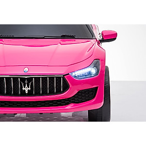 Best Ride On Cars Maserati Ghibli, 12V Battery Powered Ride On Toy, Pink, Large