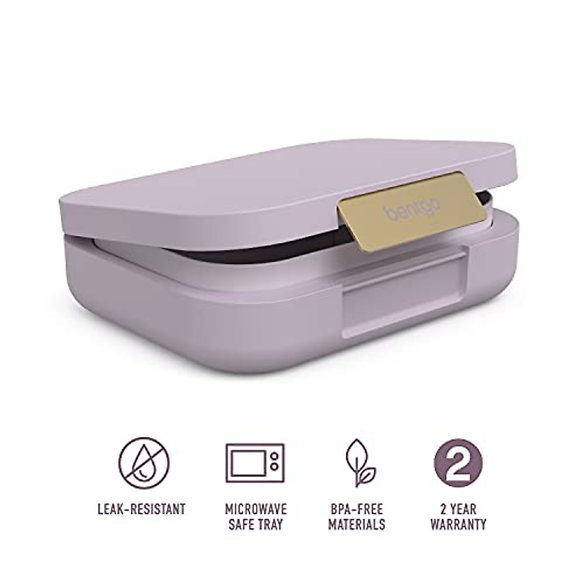 Bentgo® Modern - Versatile 4-Compartment Bento-Style Lunch Box, Leak-Resistant, Ideal for On-the-Go Balanced Eating - BPA-Free, Matte Finish and Ergonomic Design (Orchid)