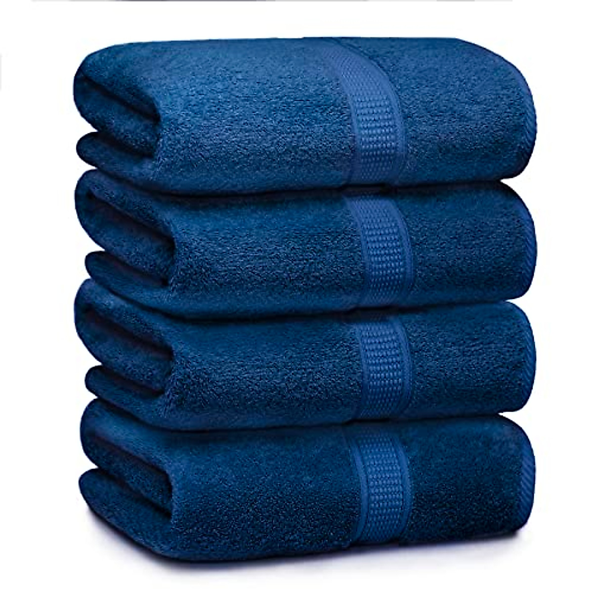 Ariv Towels - Bath Towels Set - Premium Bamboo Cotton Bath Towels - Ultra Absorbent, Soft Feel and Quick Drying 30" X 52" (Denim)