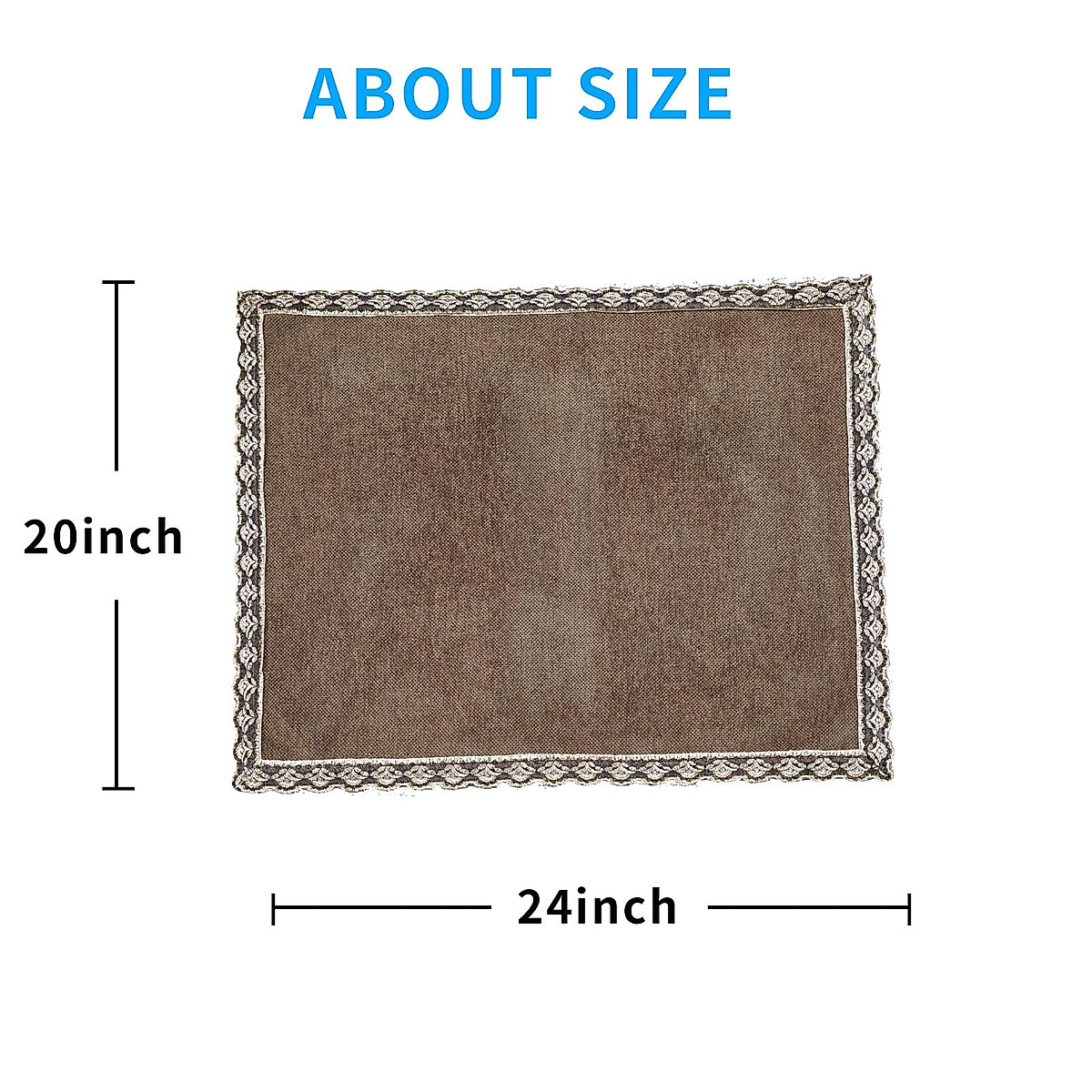 MINJIATEX Couch arm Covers,Non-Slip lace Sofa arm Covers Set of 2 Washable Sofa armrests Covers for Living Room Recliner Chair arm Covers Protectors for Leather Sofa armrest slipcover (HZW-Brown)