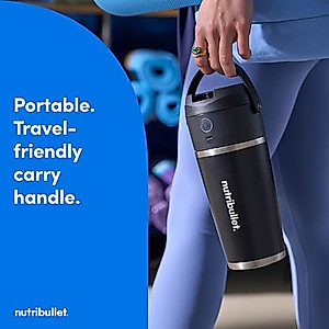 nutribullet Flip Portable Blender with Insulated Cup, Black, NBPB50350AK