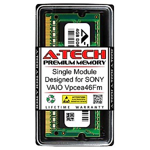 A-Tech 4GB RAM for Sony VAIO VPCEA46FM | DDR3 1600MHz SODIMM PC3-12800 204-Pin Non-ECC Memory Upgrade Module