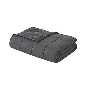 CODUM Weighted Blanket for Kids 40"x60" 5 lbs Cooling Blanket for Sleepers, Soft Material Blanket with Premium Glass Beads for All-Season, Grey