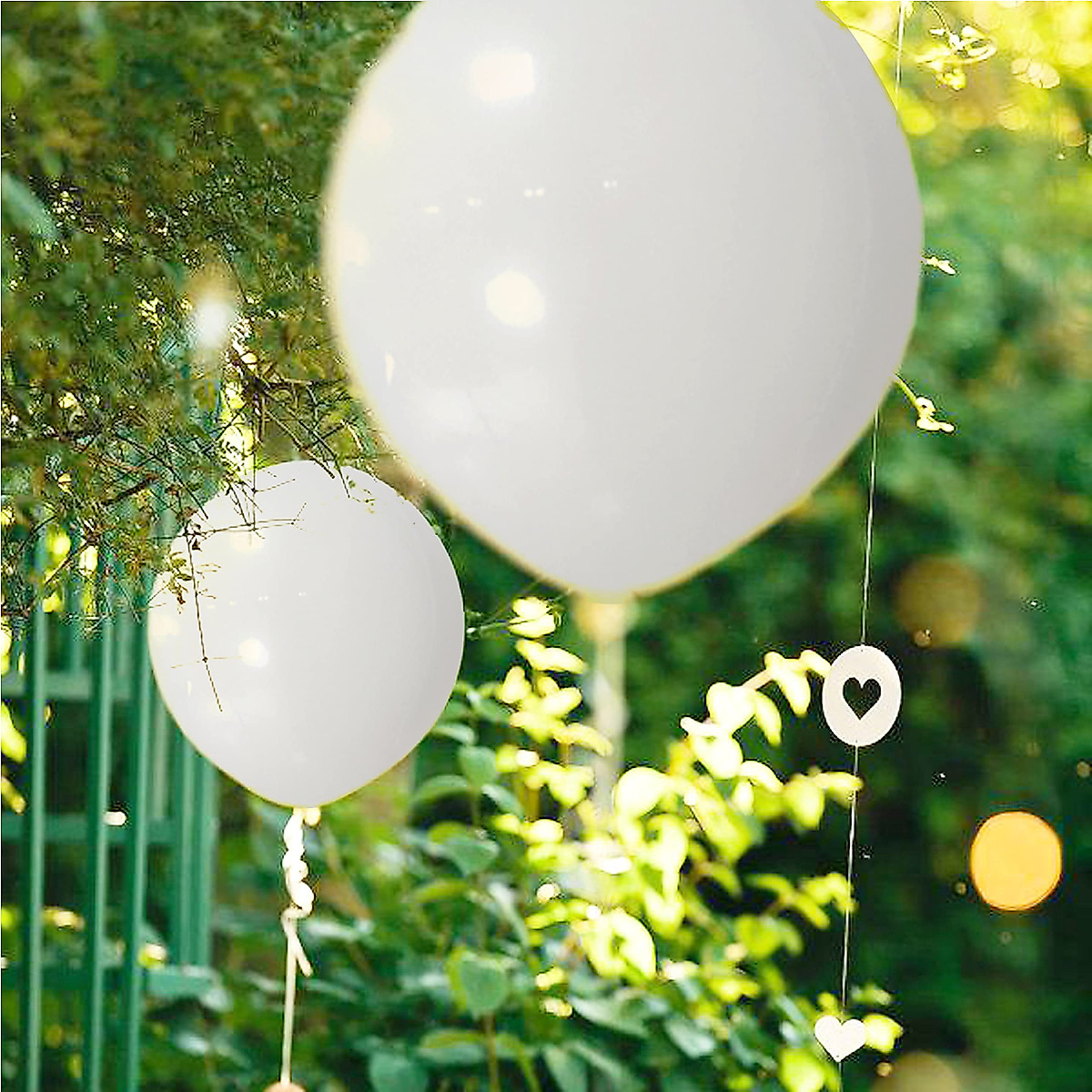White Balloons 100 Pack 12 Inch White Latex Party Balloons with 2 Rolls of Ribbon Pastel White Helium Balloons for Wedding Birthday Party Baby Shower Engagement Anniversary Party Decorations