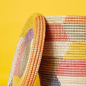 Senegalo Small/Medium Storage Basket Colorful Flat Lid