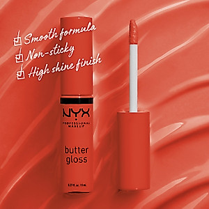 NYX PROFESSIONAL MAKEUP Butter Gloss, Non-Sticky Lip Gloss - Orangesicle (Orange)