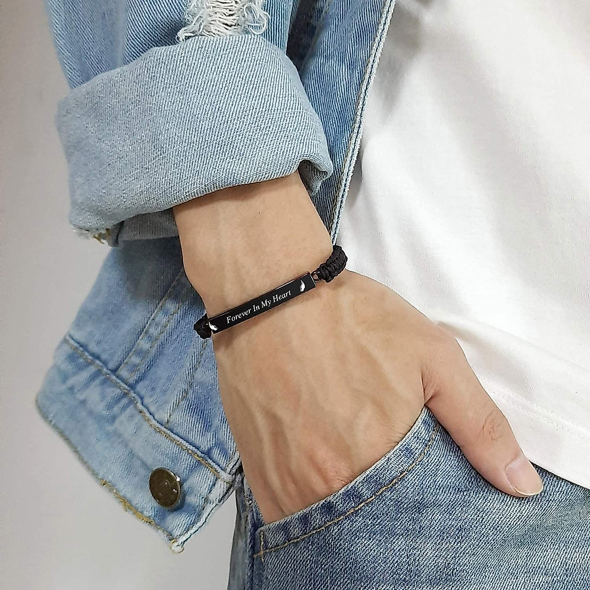 zeqingjw 2 Pack Cremation Memorial Urn Bracelet Adjustable Urn Bracelet for Ashes for Women Men Braided Bracelets Memorial Bracelets for Human Pet Ashes (Customize)