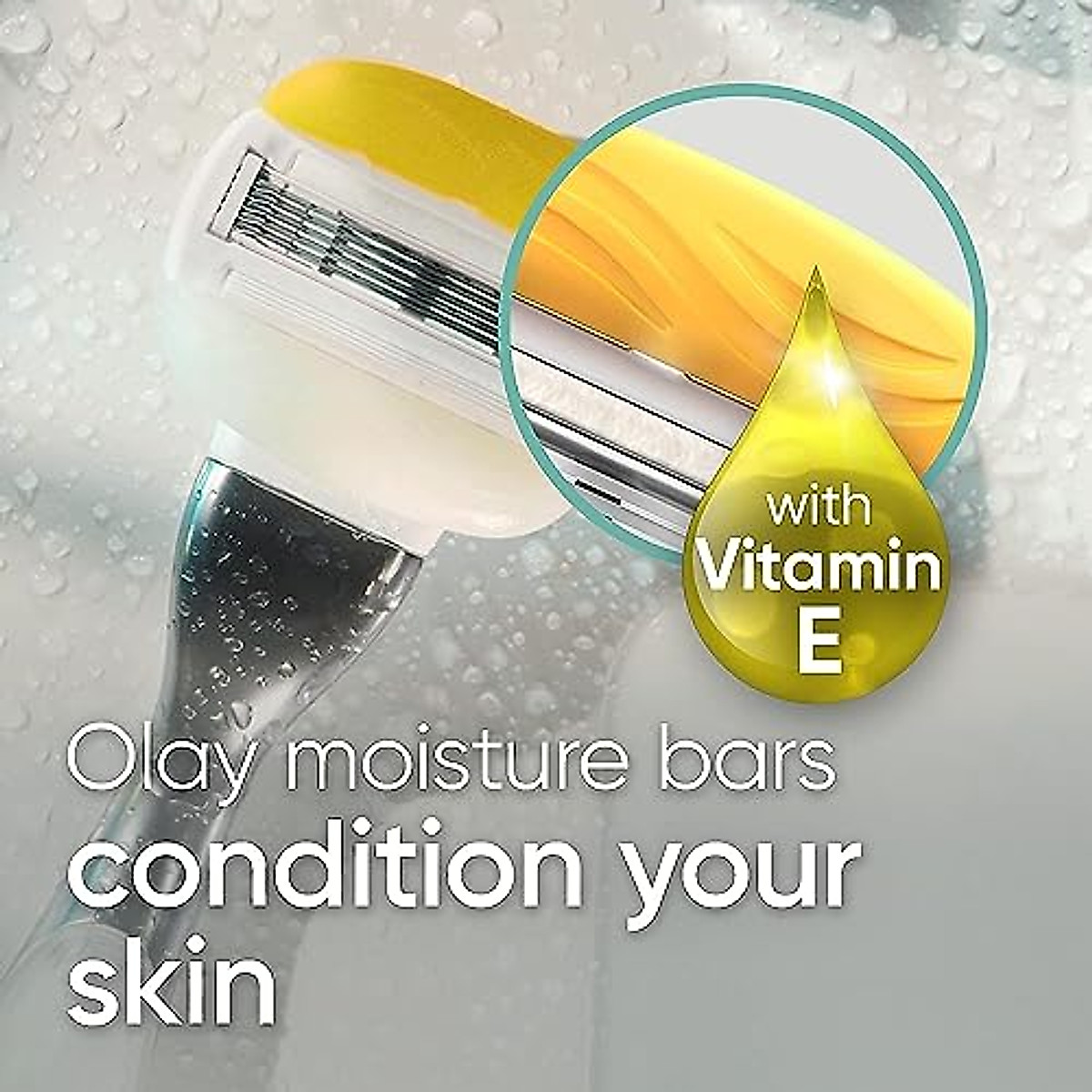 Gillette Venus Comfortglide with Olay Coconut Womens Razor Handle + Blade Refills, Silver, 2 Count