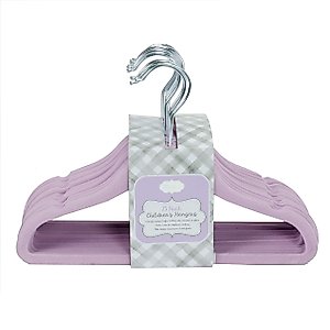 Home Expressions Ultra-Thin Premium Velvet Hangers - Space Saving Clothes Hangers - Non-Slip Hangers for Children - Maximize Closet Space - 25 Pack (Lavender)
