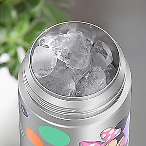 THERMOS FUNTAINER 12 Ounce Stainless Steel Vacuum Insulated Kids Straw Bottle, Minnie Mouse